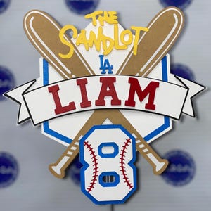 Personalized Baseball Birthday Cake Topper - Sandlot Theme - Etsy