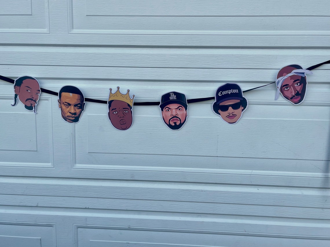 Gangsta Party Cake Topper, Banner & Cupcake Toppers 90s Rap Party, - Etsy