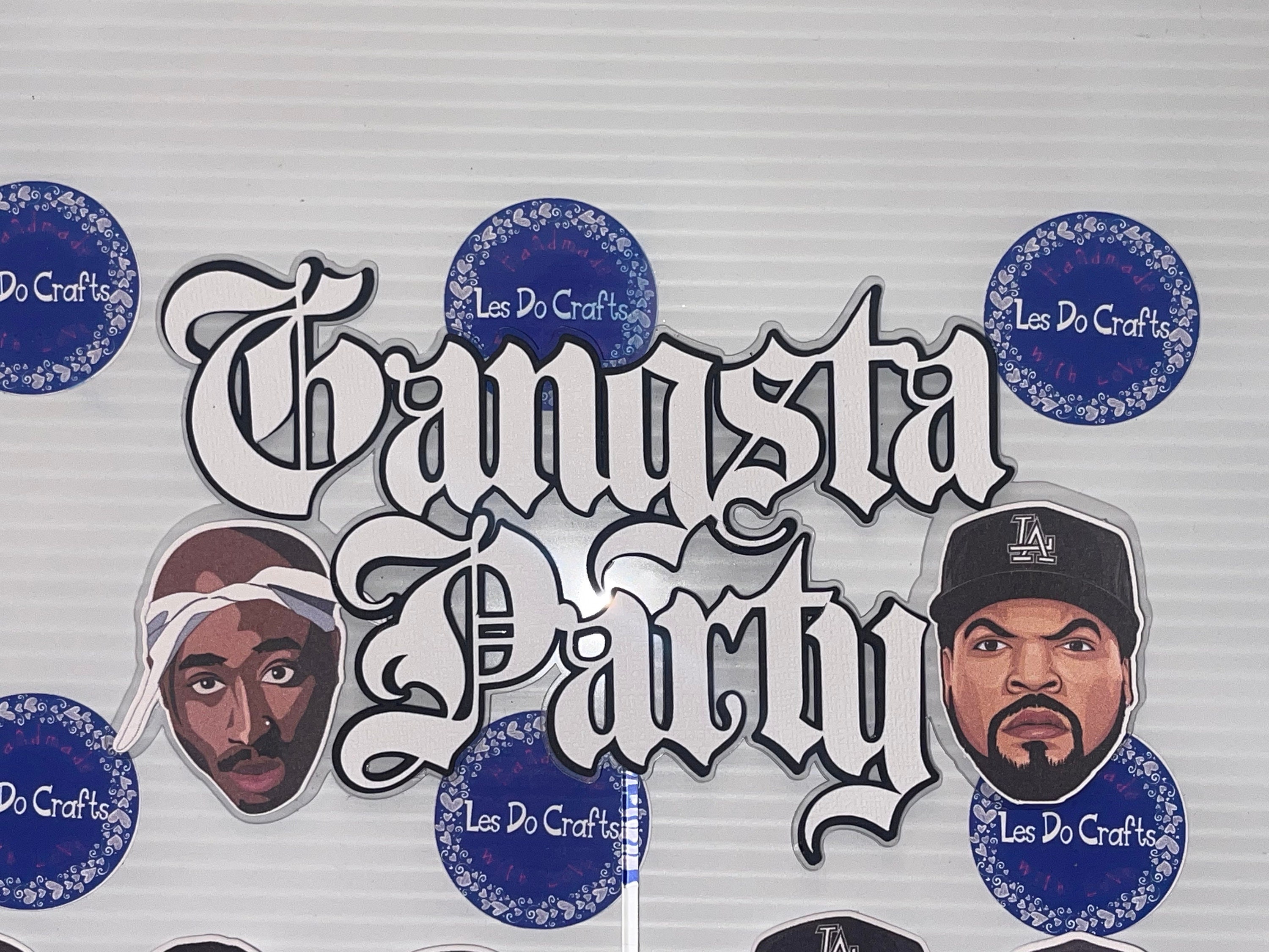 Gangsta Party Cake Topper, Banner & Cupcake Toppers 90s Rap Party, - Etsy