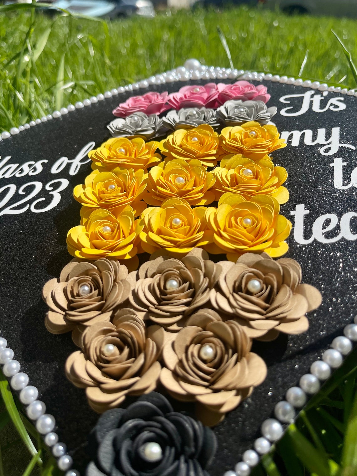 Graduation Cap Topper, Grad Cap, Custom Grad Cap, Flower Grad Cap ...