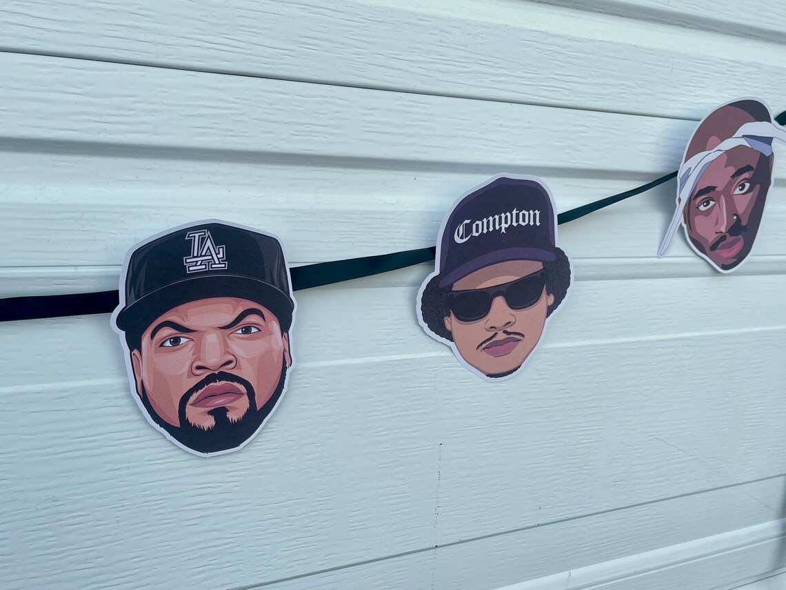 Gangsta Party Cake Topper, Banner & Cupcake Toppers 90s Rap Party, - Etsy