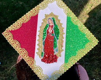 Virgen De Guadalupe, Graduation Cap Topper, Personalized Grad Cap ...