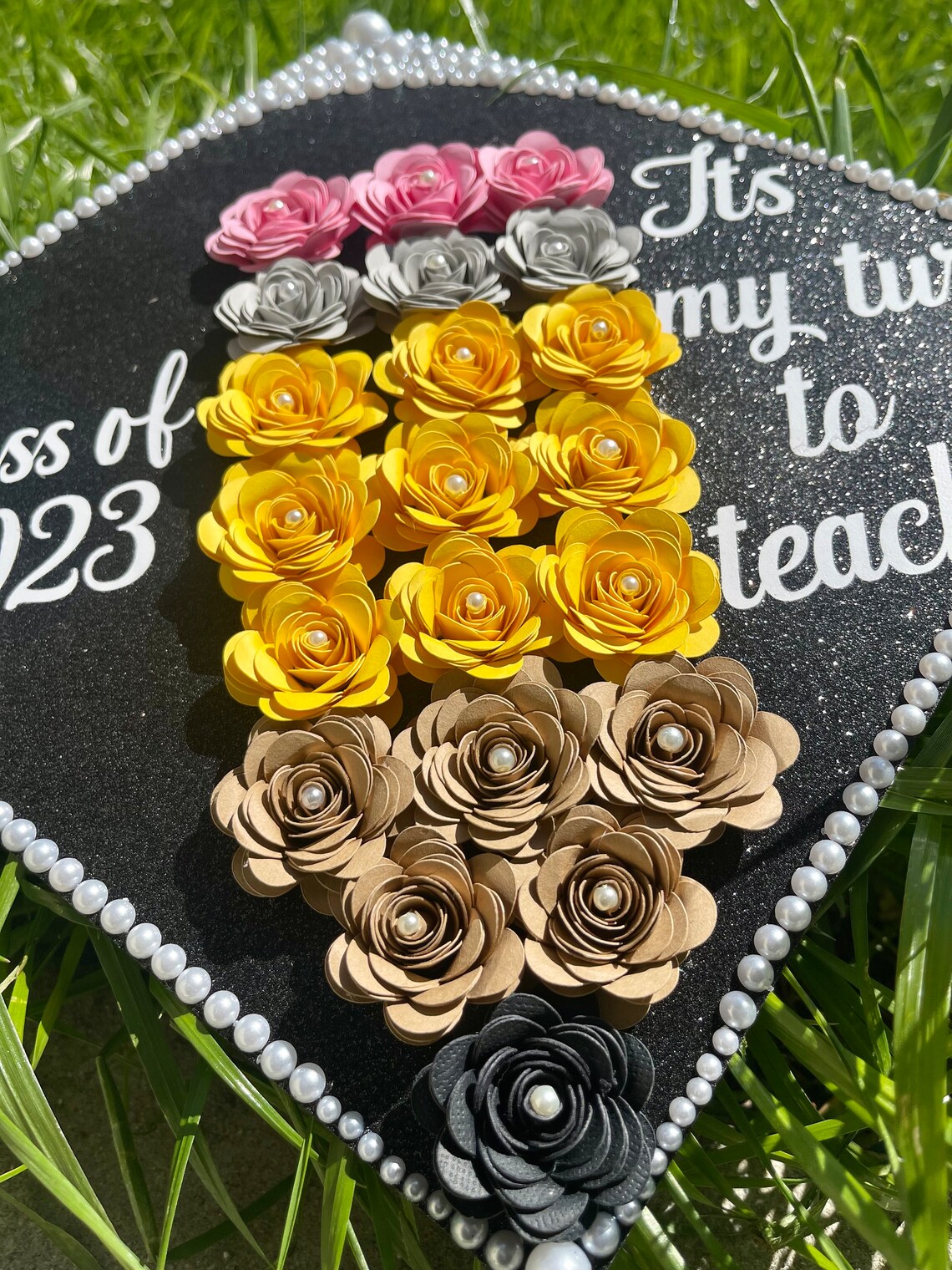 Graduation Cap Topper, Grad Cap, Custom Grad Cap, Flower Grad Cap ...