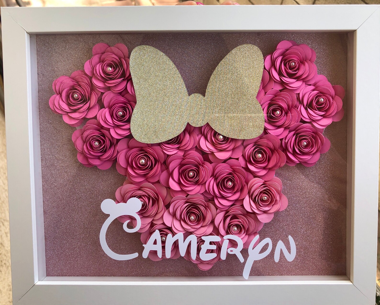 Minnie Mouse Shadow Box. Minnie Mouse Paper Flower Shadow Box - Etsy