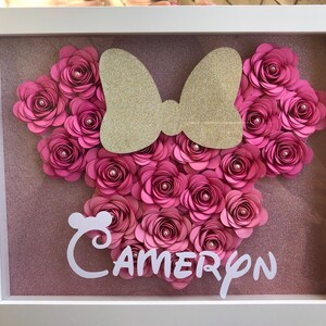 Minnie Mouse Shadow Box. Minnie Mouse Paper Flower Shadow Box - Etsy