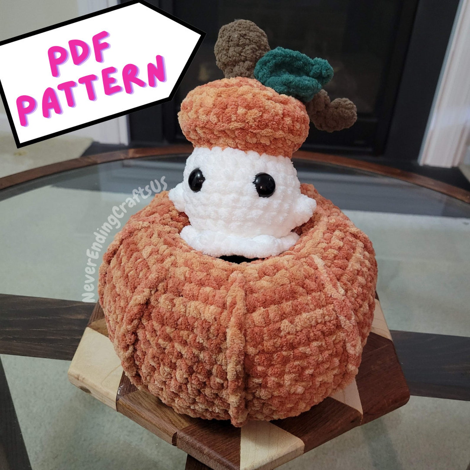 Digital Crochet Pattern - Ghost in a Pumpkin | Amigurumi Tutorial ...