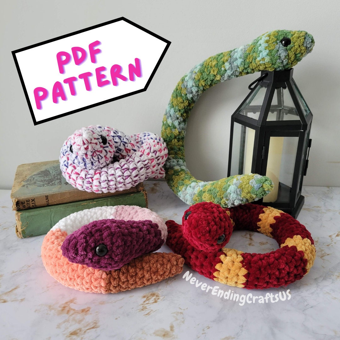 Digital Crochet Pattern - Snake | Amigurumi Tutorial | Halloween Decor ...