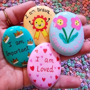 Children's Affirmations Pebbles, Child Positivity Gift,motivation, Self ...