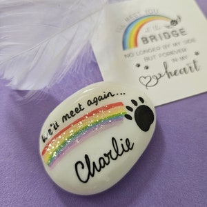 Pet Loss Memorial Keepsake Stone Pebble for Grief Gift - Etsy UK