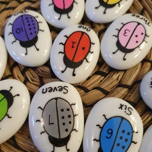 Number Counting Bugs Rainbow Colour Bugs Mathematics Educational ...