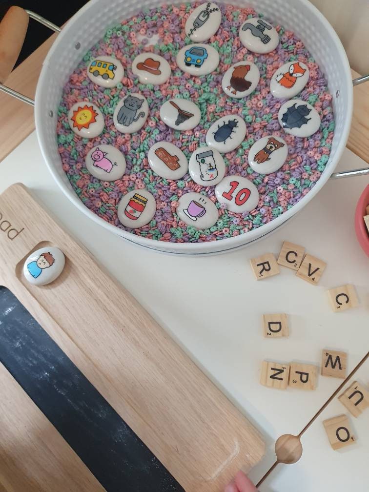 CVC Words Phonics Word Stones Eyfs Learning Teaching - Etsy UK