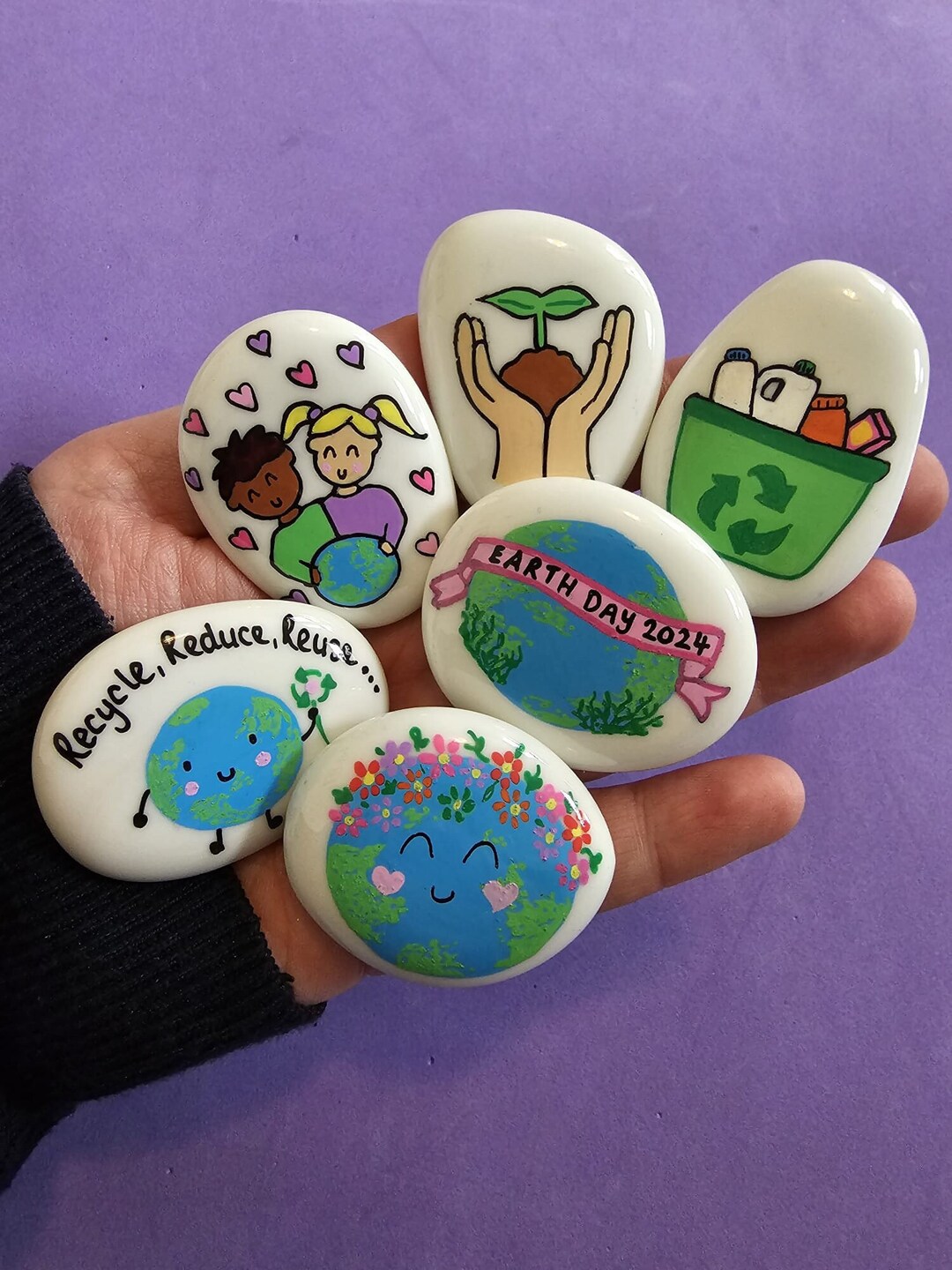 Earth Day Themed Story Stones . Save Our Planet . Environmental. Planet ...