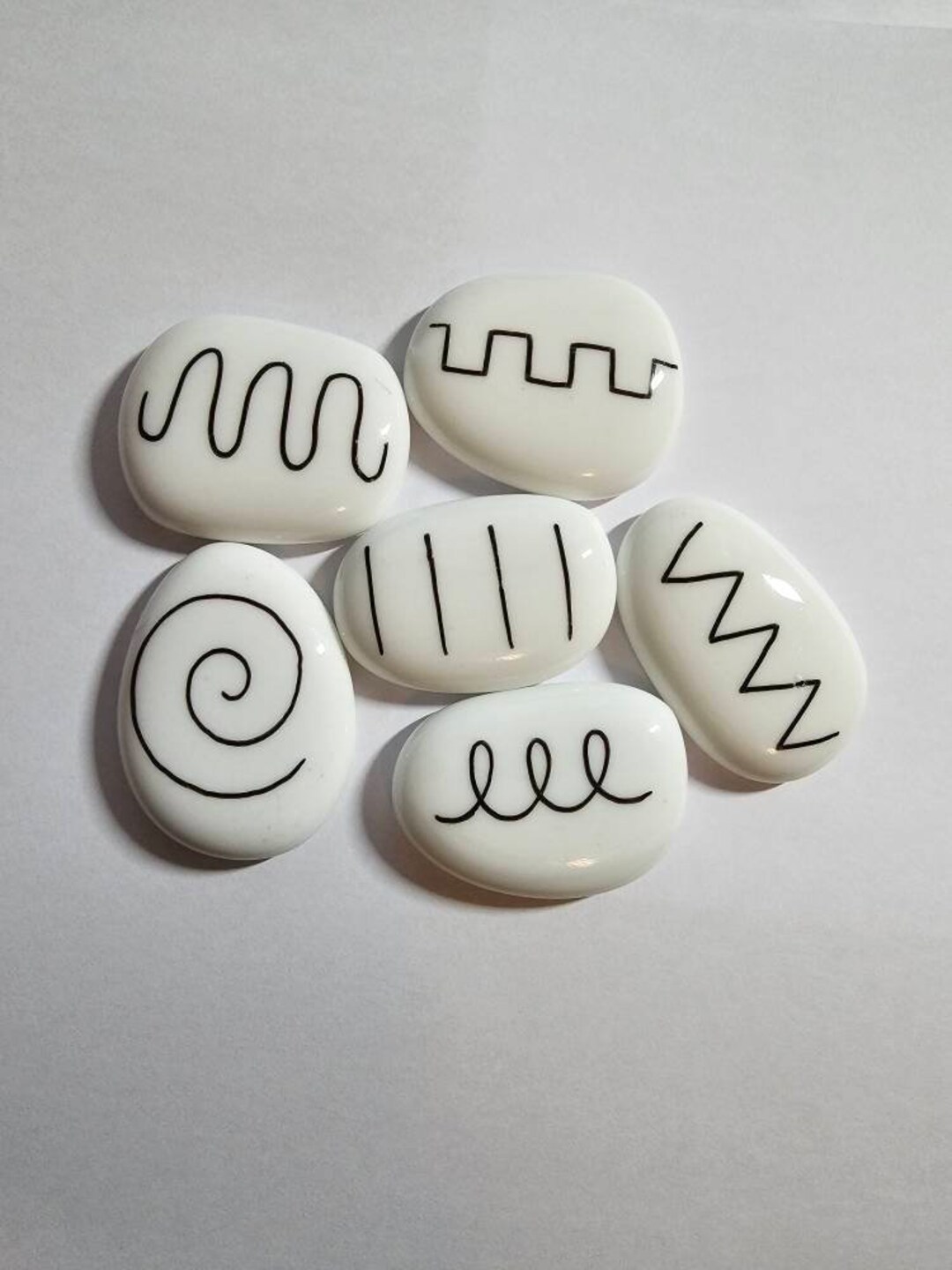 Pre Writing Painted Pebbles . Mark Making . Eyfs . Teaching Resources ...