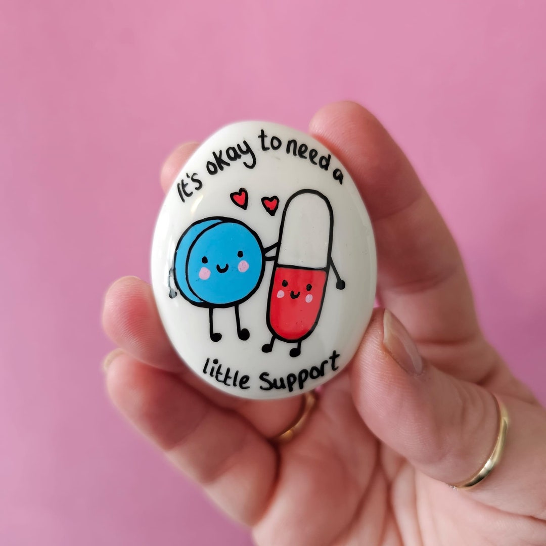 Mental Health Support Pebble Gift, Anxiety Meds,friendship Token, You ...