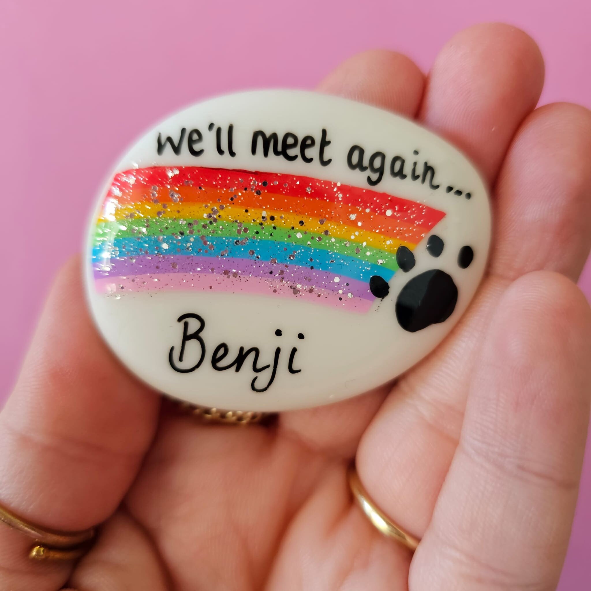 Pet Loss Memorial Keepsake Stone Pebble for Grief Gift - Etsy UK