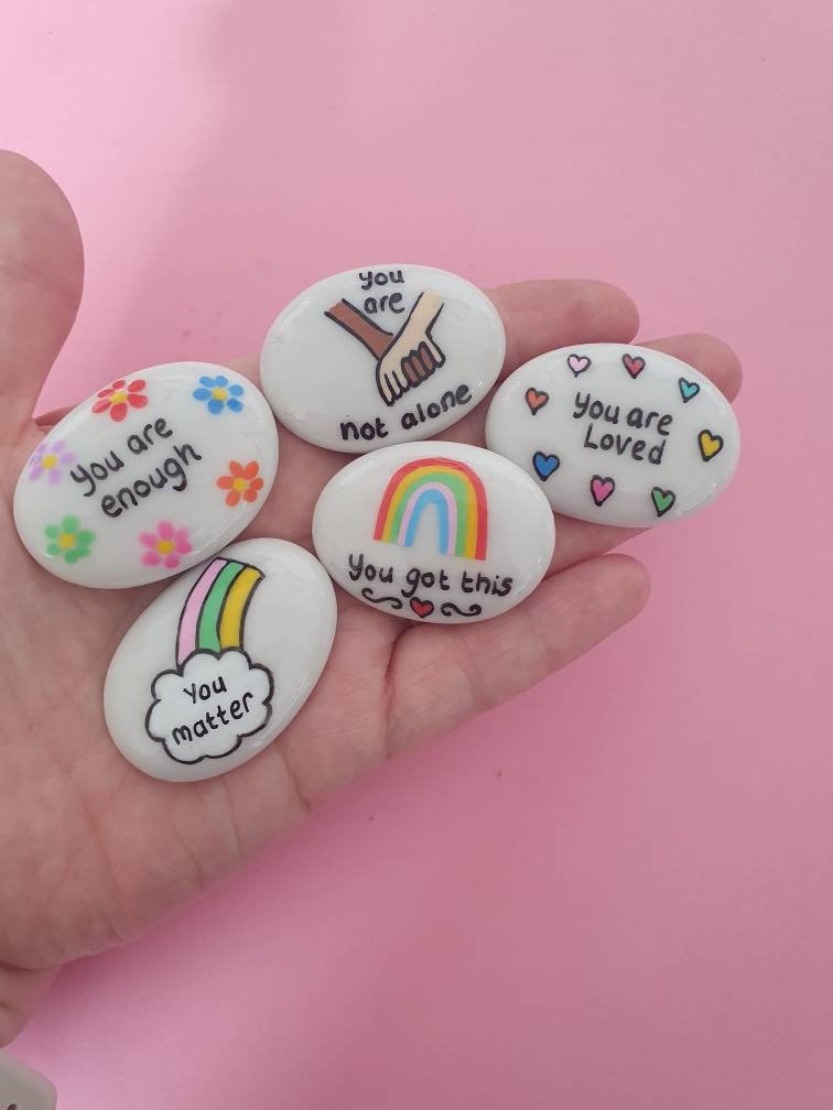 Positivity Pebbles . Positivity Gift. Mental Health Matters , Be Kind ...