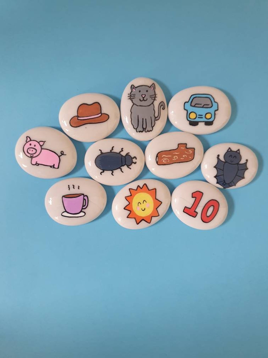 CVC Words - Phonics Word Stones - Eyfs - Learning Teaching Resources ...