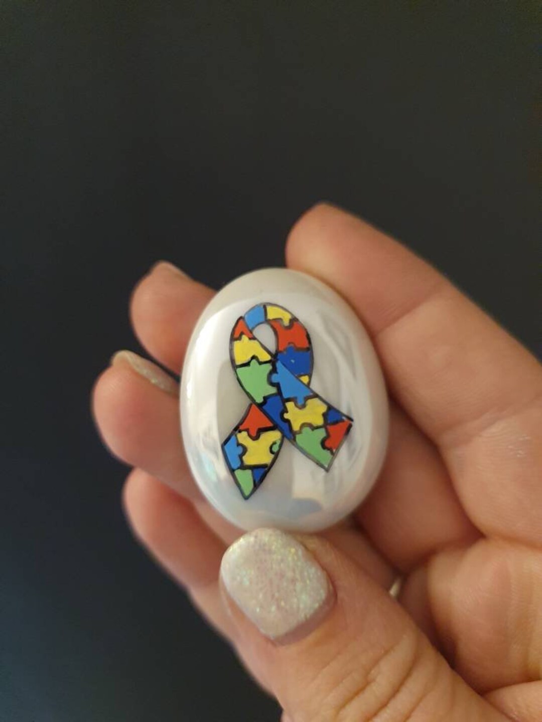 Autism Awareness Pebble . Autistic. Keepsake . Gift . Comfort Stones ...