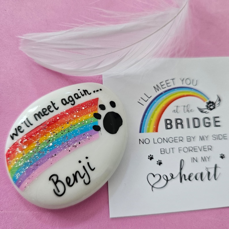 Pet Loss Memorial Keepsake Stone Pebble for Grief Gift - Etsy UK