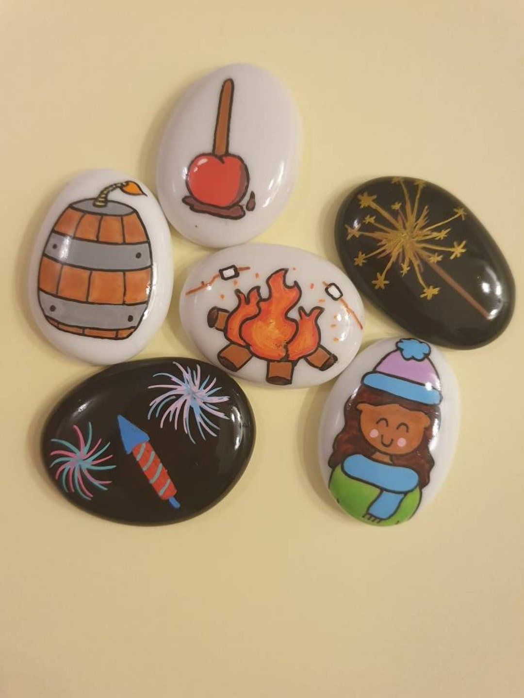 Bonfire Night Set , Firework Stones - Etsy UK