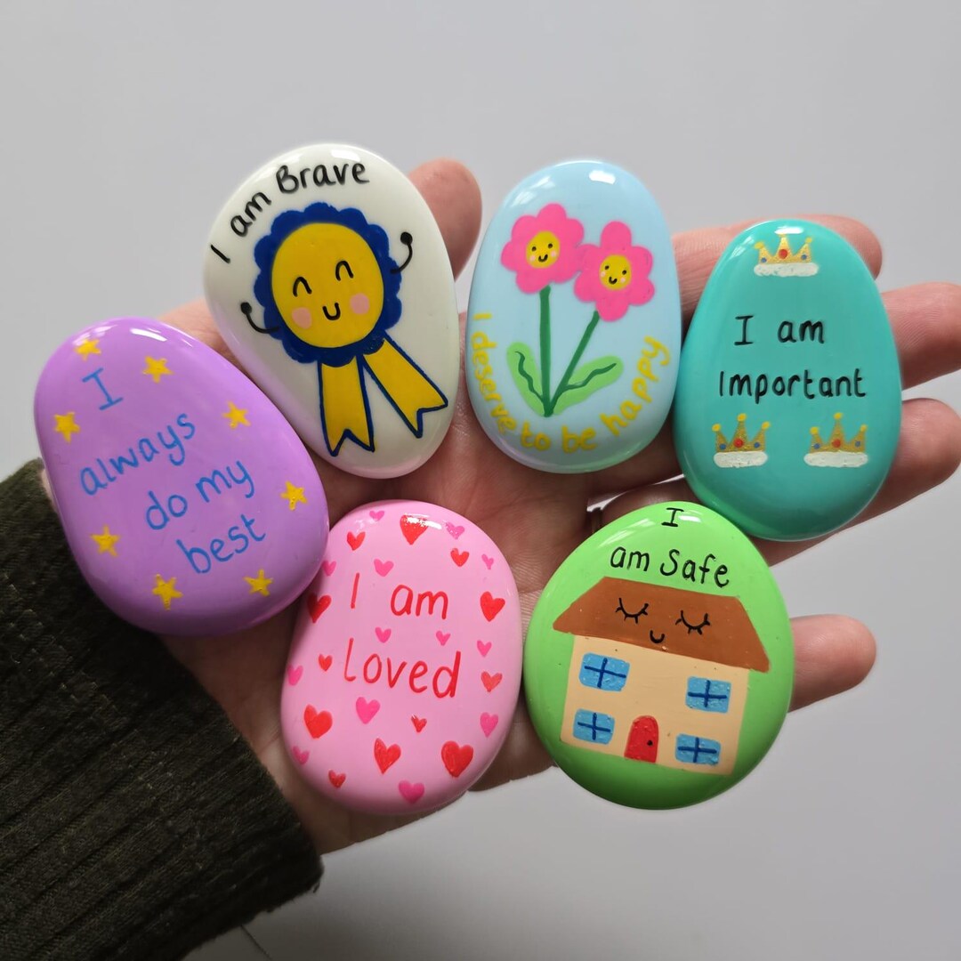 Children's Affirmations Pebbles, Child Positivity Gift,motivation, Self ...