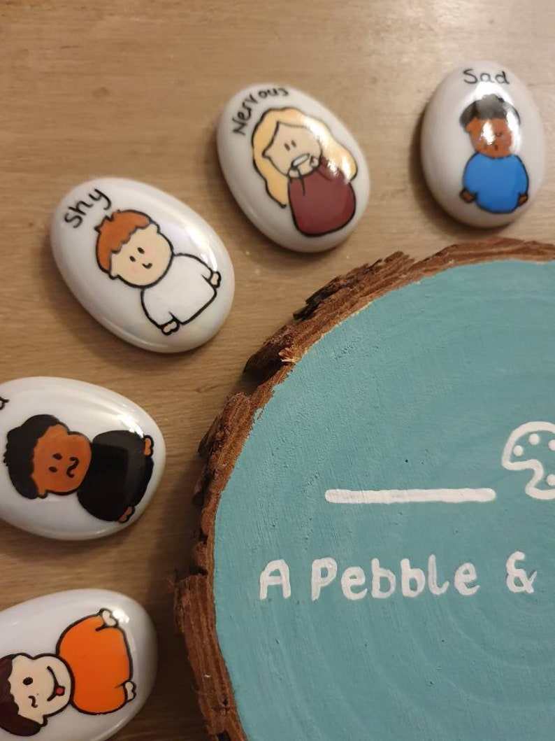 Emotion stones feelings story stones how do you feel | Etsy