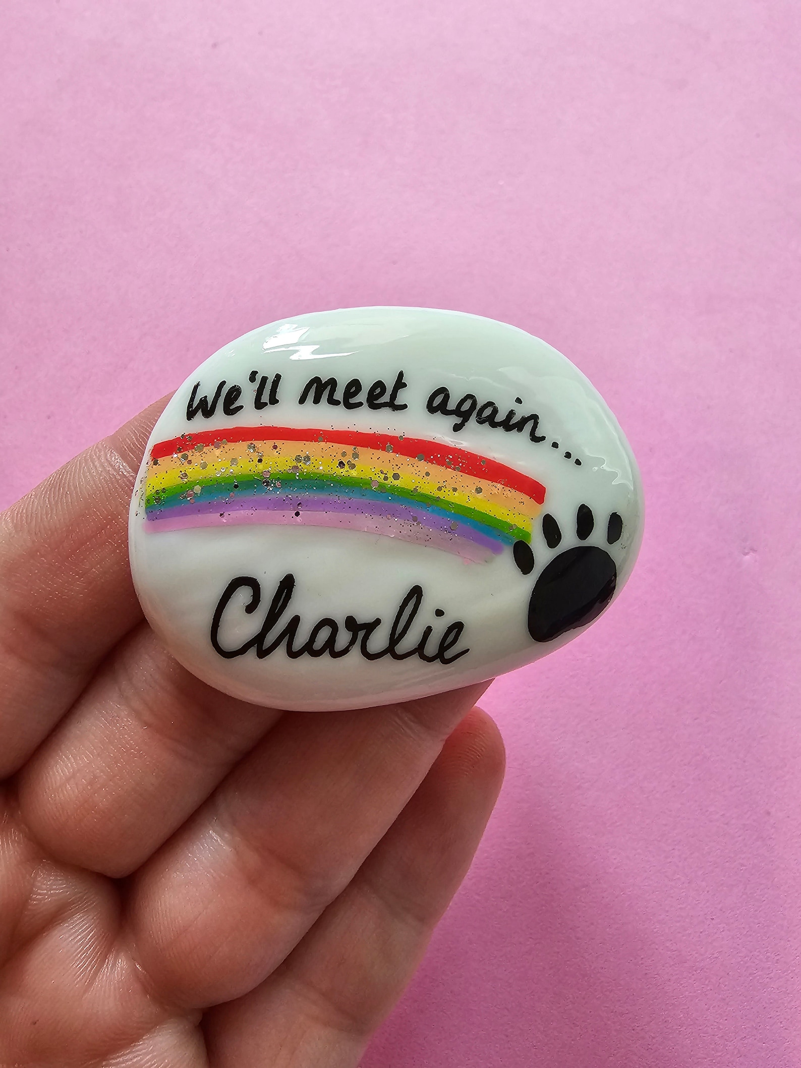 Pet Loss Memorial Keepsake Stone Pebble for Grief Gift - Etsy UK
