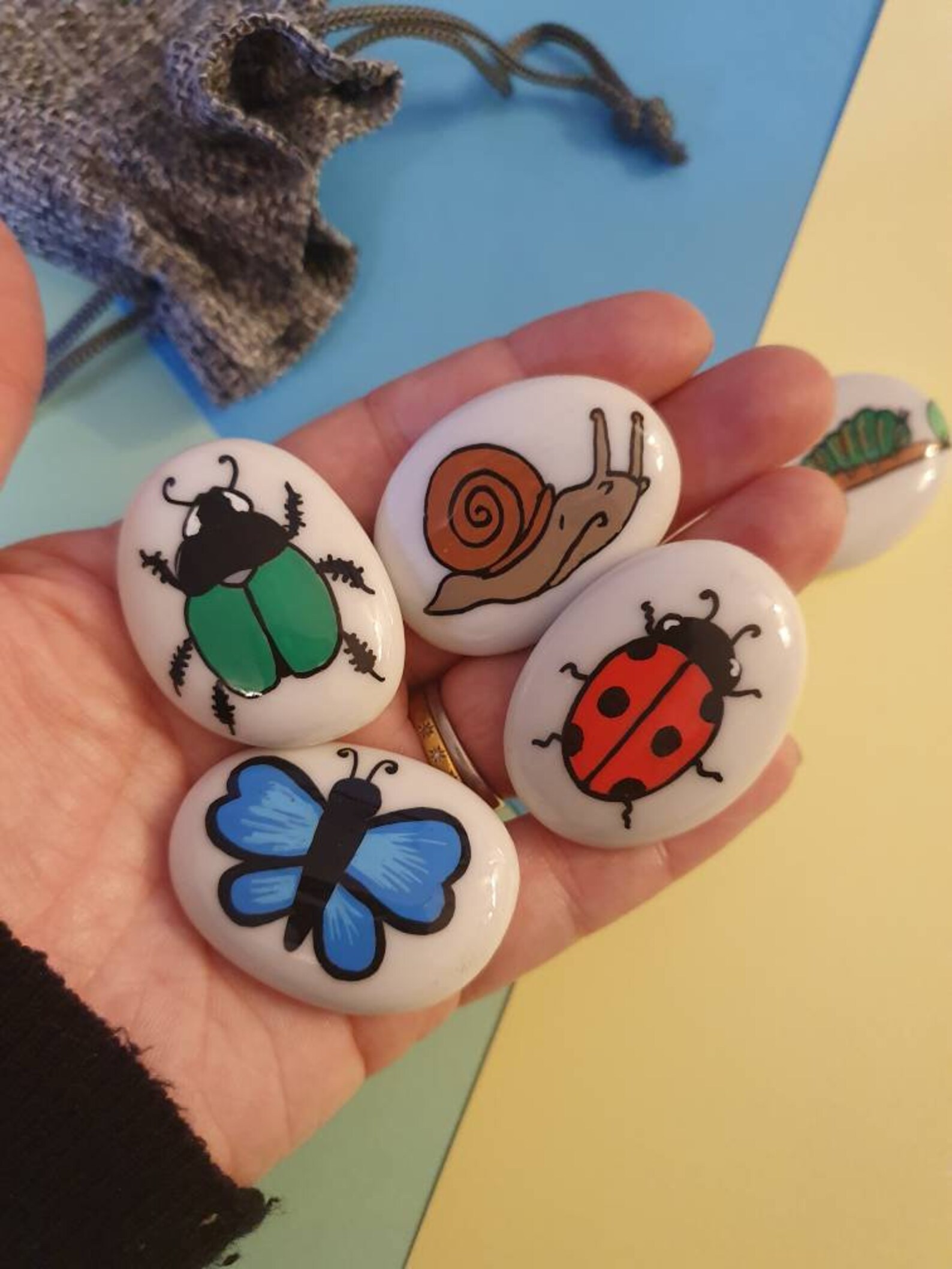 Minibeasts Story Stones Educational Stones Eyfs - Etsy UK