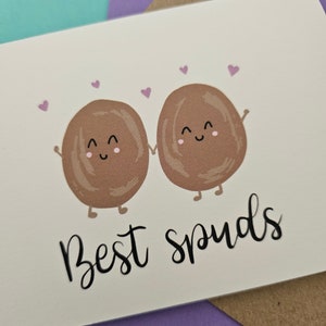 Best Spuds Friendship Card, Birthday Cards for Him, Gifts for Her ...