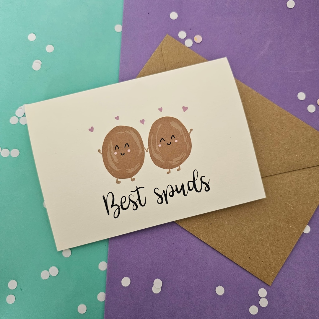 Best Spuds Friendship Card, Birthday Cards for Him, Gifts for Her ...
