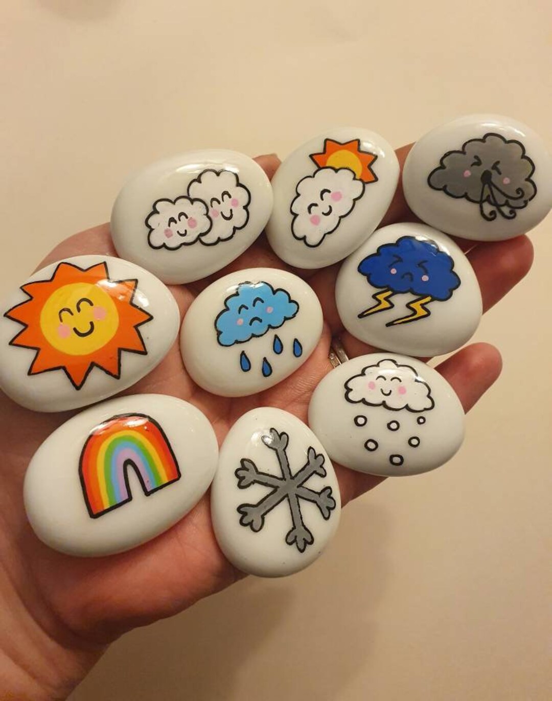 Weather Story Stones - Etsy UK