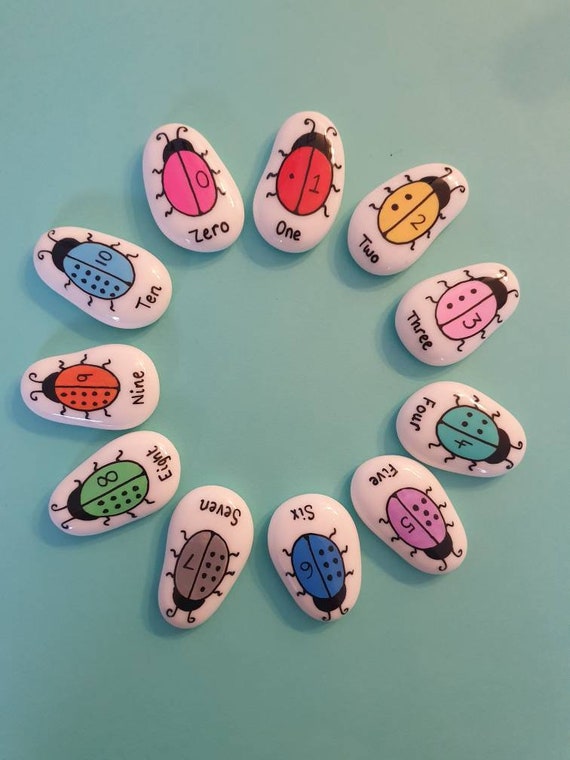 Number Counting Bugs Rainbow Colour Bugs Mathematics | Etsy UK