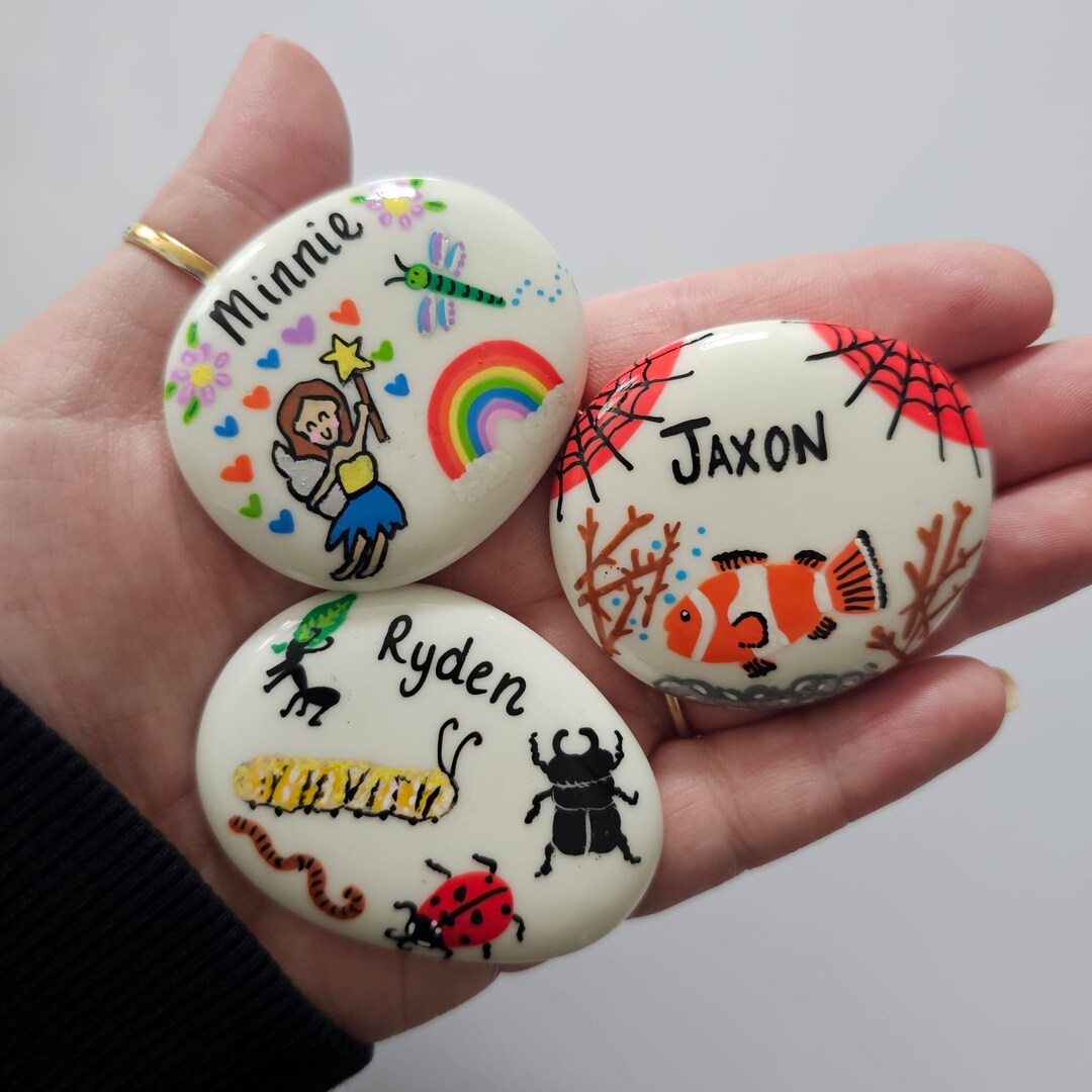 Personalised Name Pebble Gift, Custom Themed Pebbles ,keepsake ...