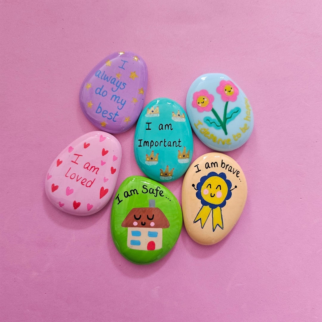 Children's Affirmations Pebbles, Child Positivity Gift,motivation, Self ...