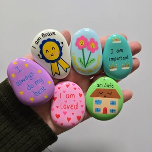Children's Affirmations Pebbles, Child Positivity Gift,motivation, Self ...