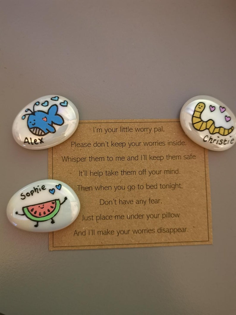 Personalised Worry Stone anxiety stone children's | Etsy