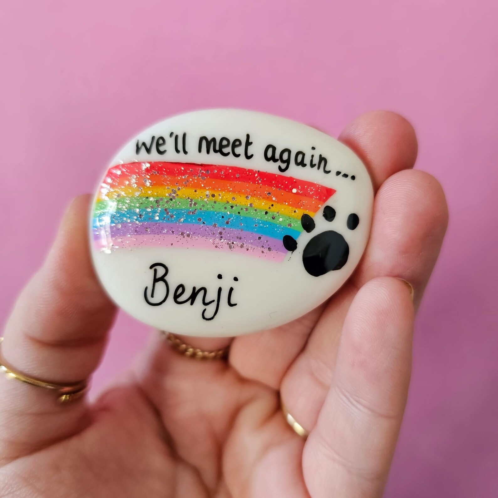 Pet Loss Memorial Keepsake Stone Pebble for Grief Gift - Etsy UK