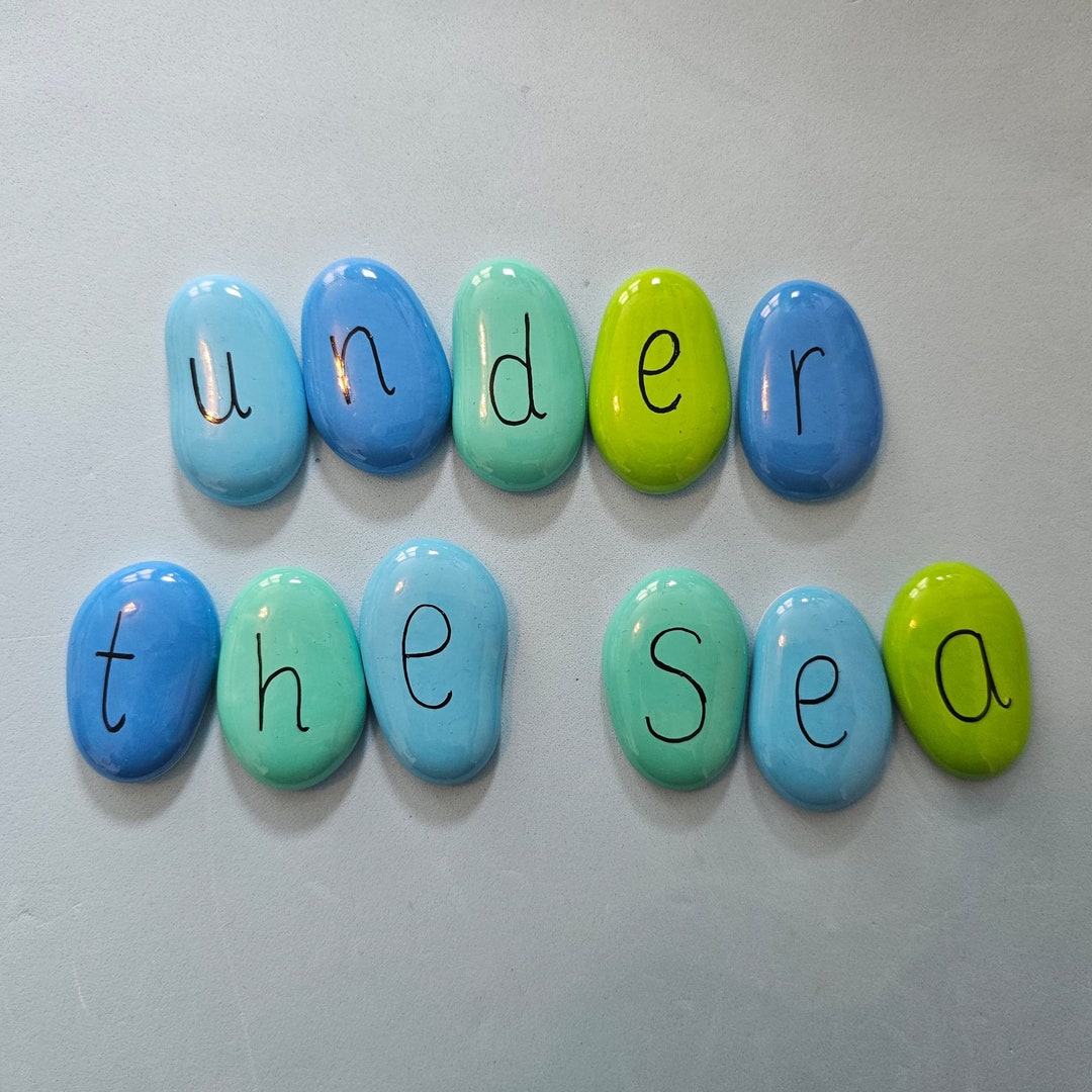 Coloured Alphabet Letter Pebbles, Colourful Words, Flat Lay Decor, Eyfs ...