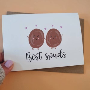 Best Spuds Friendship Card, Birthday Cards for Him, Gifts for Her ...