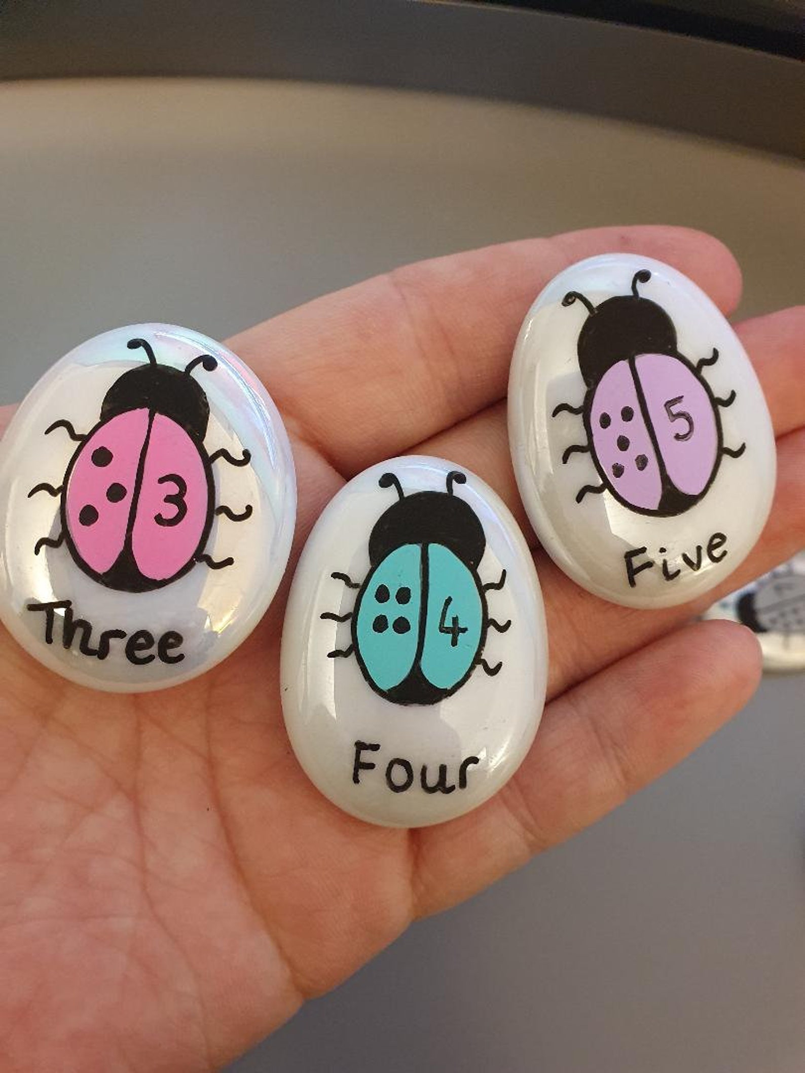 Number Counting Bugs Rainbow Colour Bugs Mathematics - Etsy UK