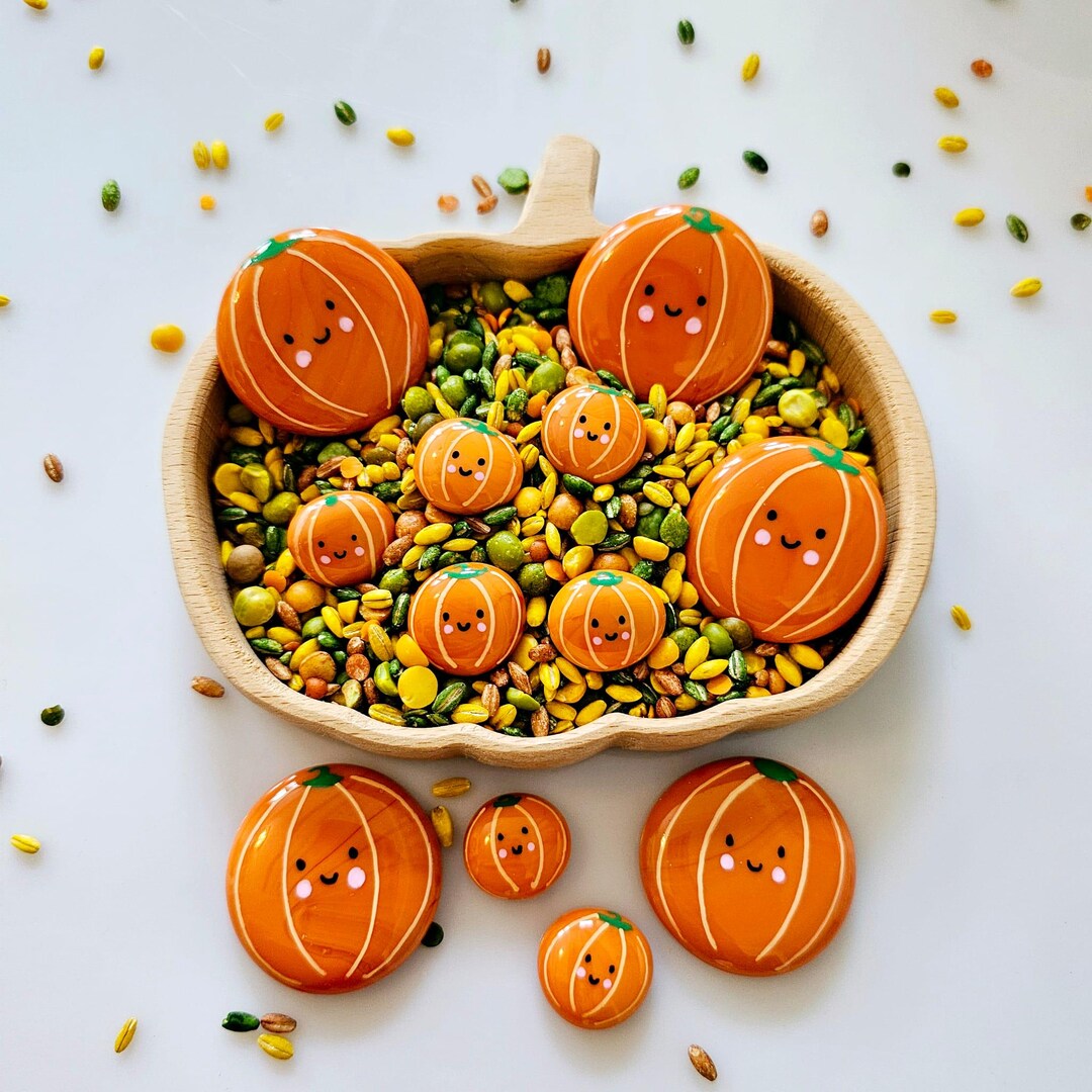 Pumpkin Pebbles, Autumn Loose Parts Play, Pumpkin Picking, Cute Painted ...