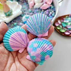 Mermaid Painted Shells and Pebbles, Under the Sea, Story Stones, Loose ...