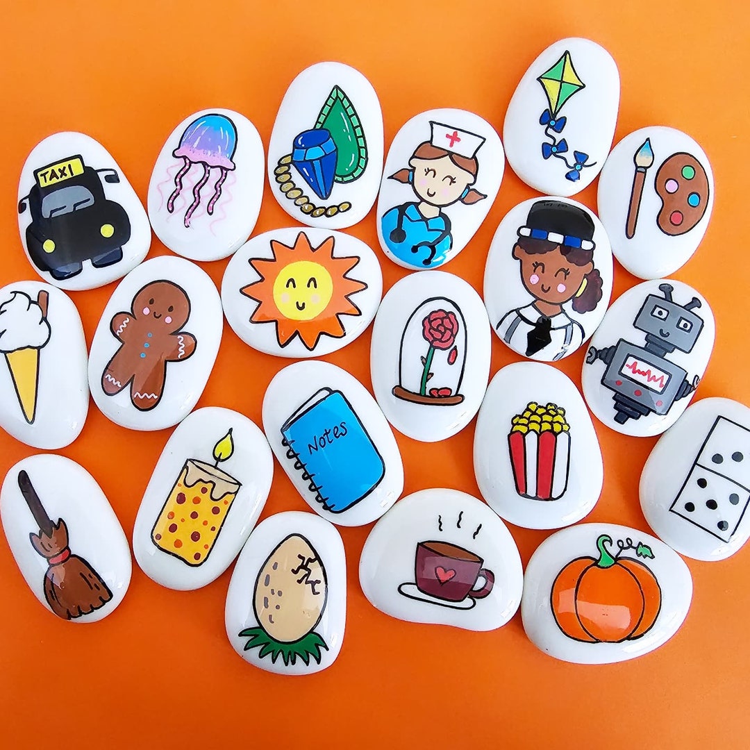 Random Story Telling Stones . Young Writers Gift, Creative Child Gift ...