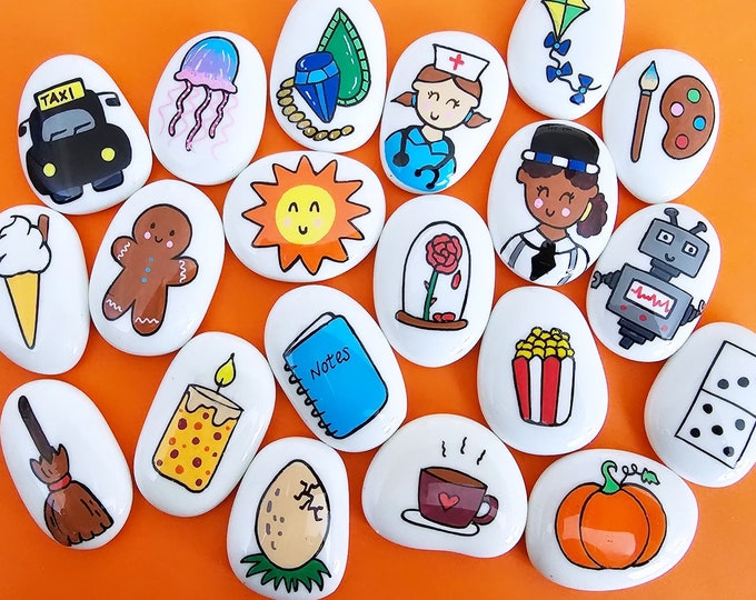 Random Story Telling Stones . Young Writers Gift, Creative Child Gift ...