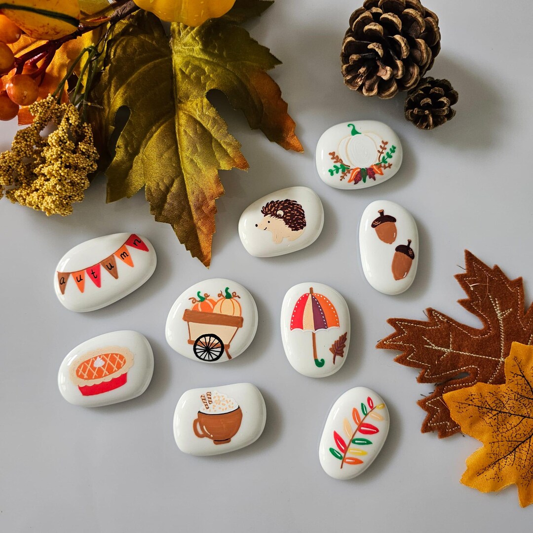 Autumn Pick and Mix Pebbles . Seasons . Autumnal. Story Stones - Etsy UK