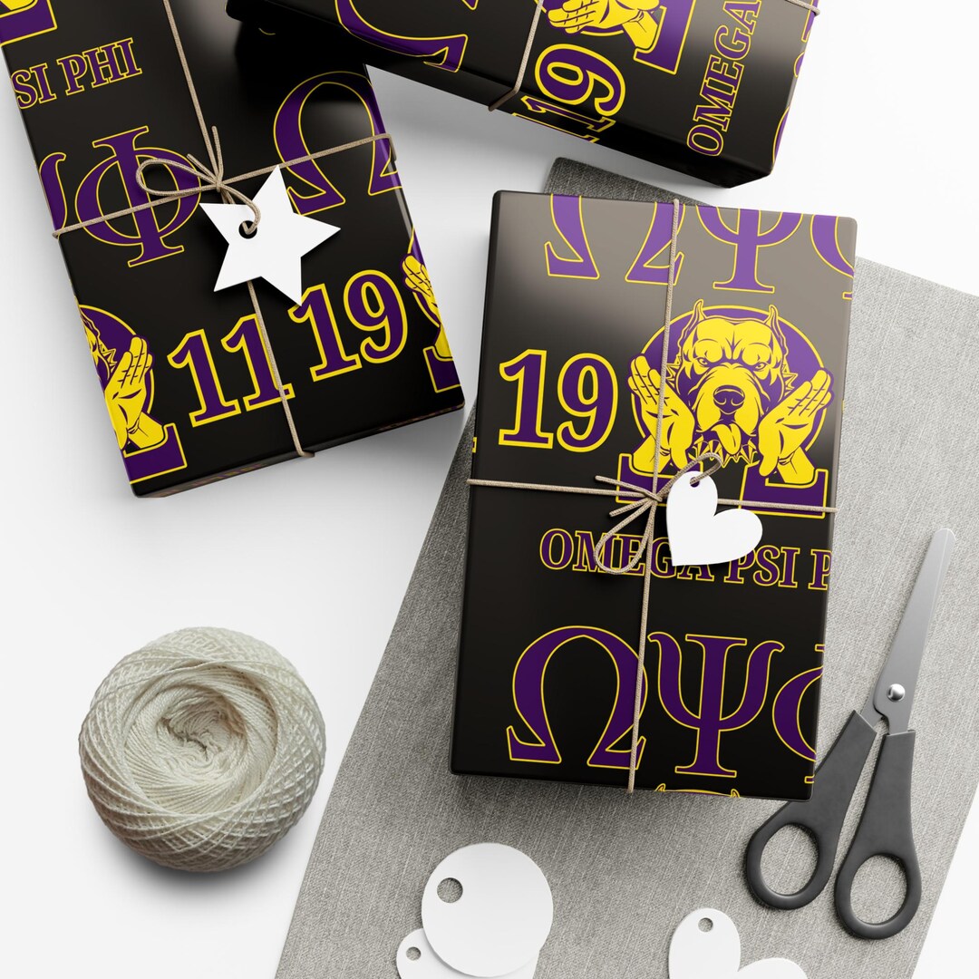 Que Dawgs, Fraternity, Omega Psi Phi, 1911, HBCU, Wrapping Paper, Gift ...