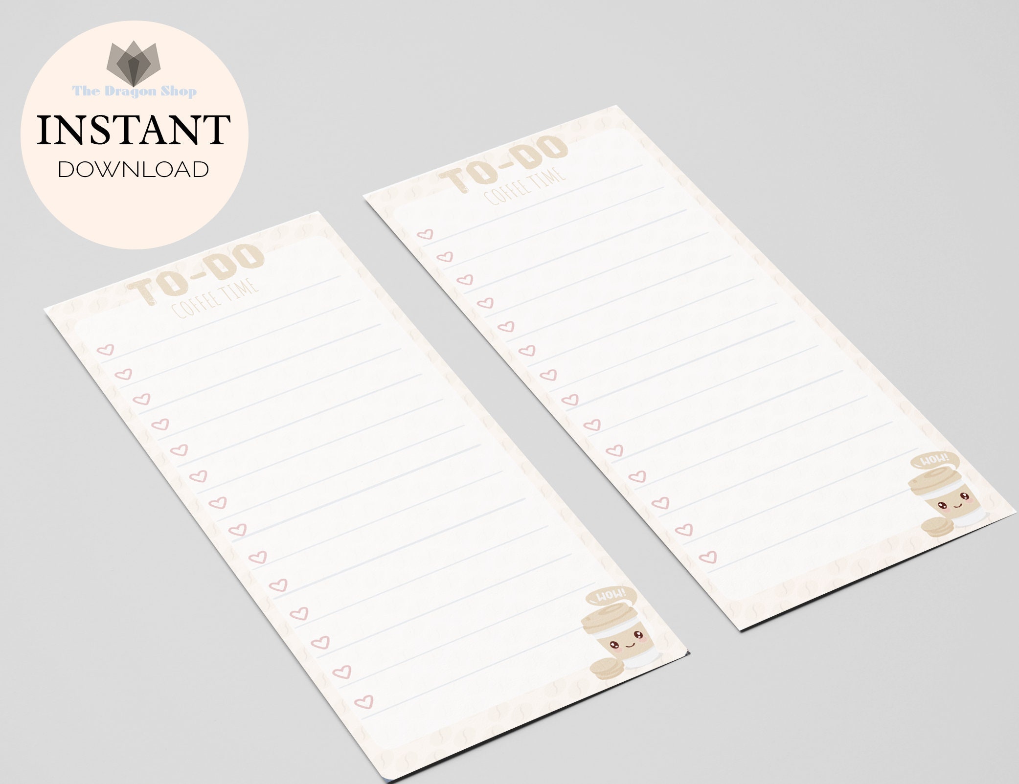Kawaii Coffee To-do List /to Do Printable Checklist Pad - Etsy
