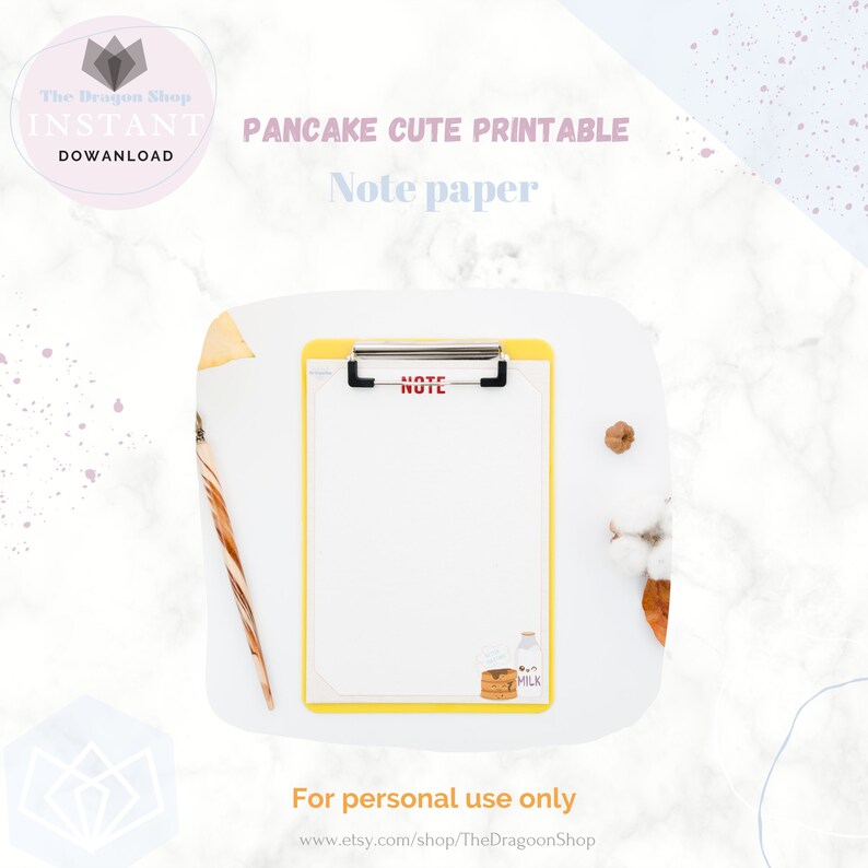 Pancake Writing Printable Paper Kawaii Stationery - Etsy