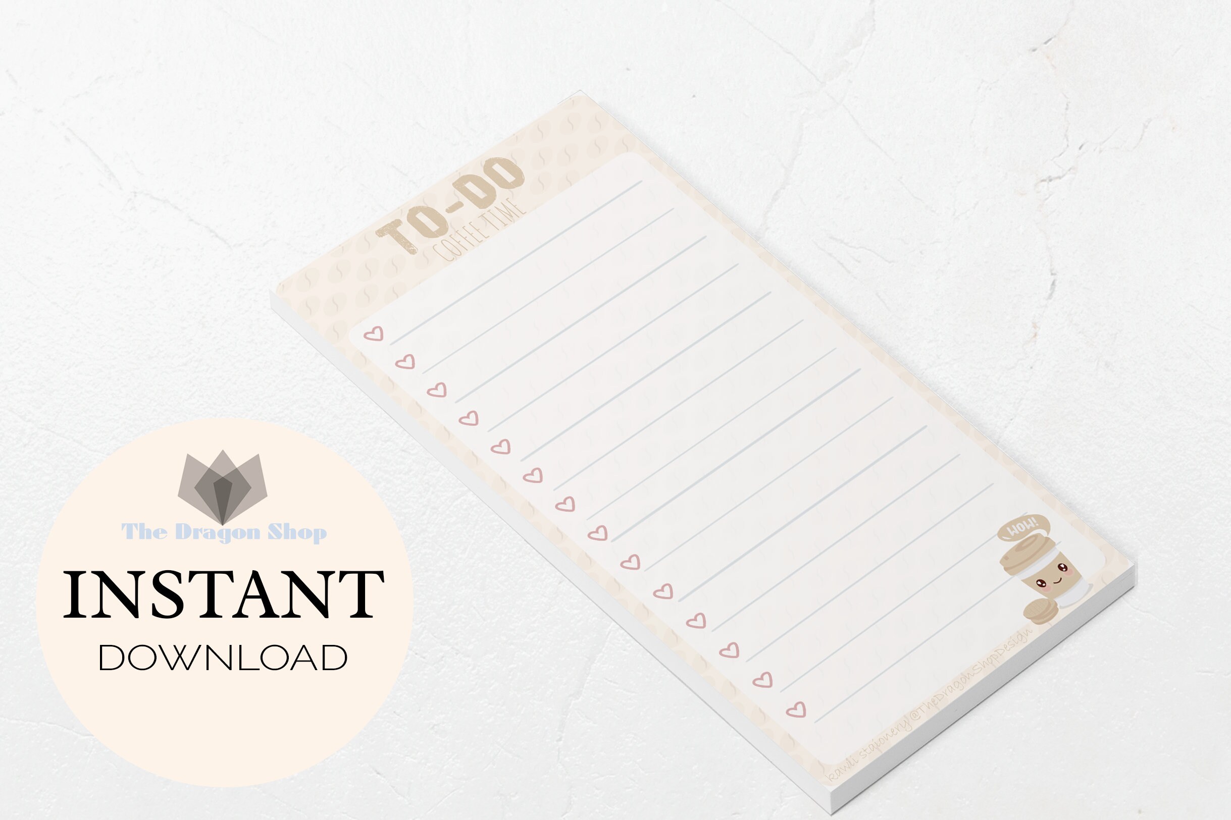Kawaii Coffee To-do List /to Do Printable | Checklist Pad - Etsy
