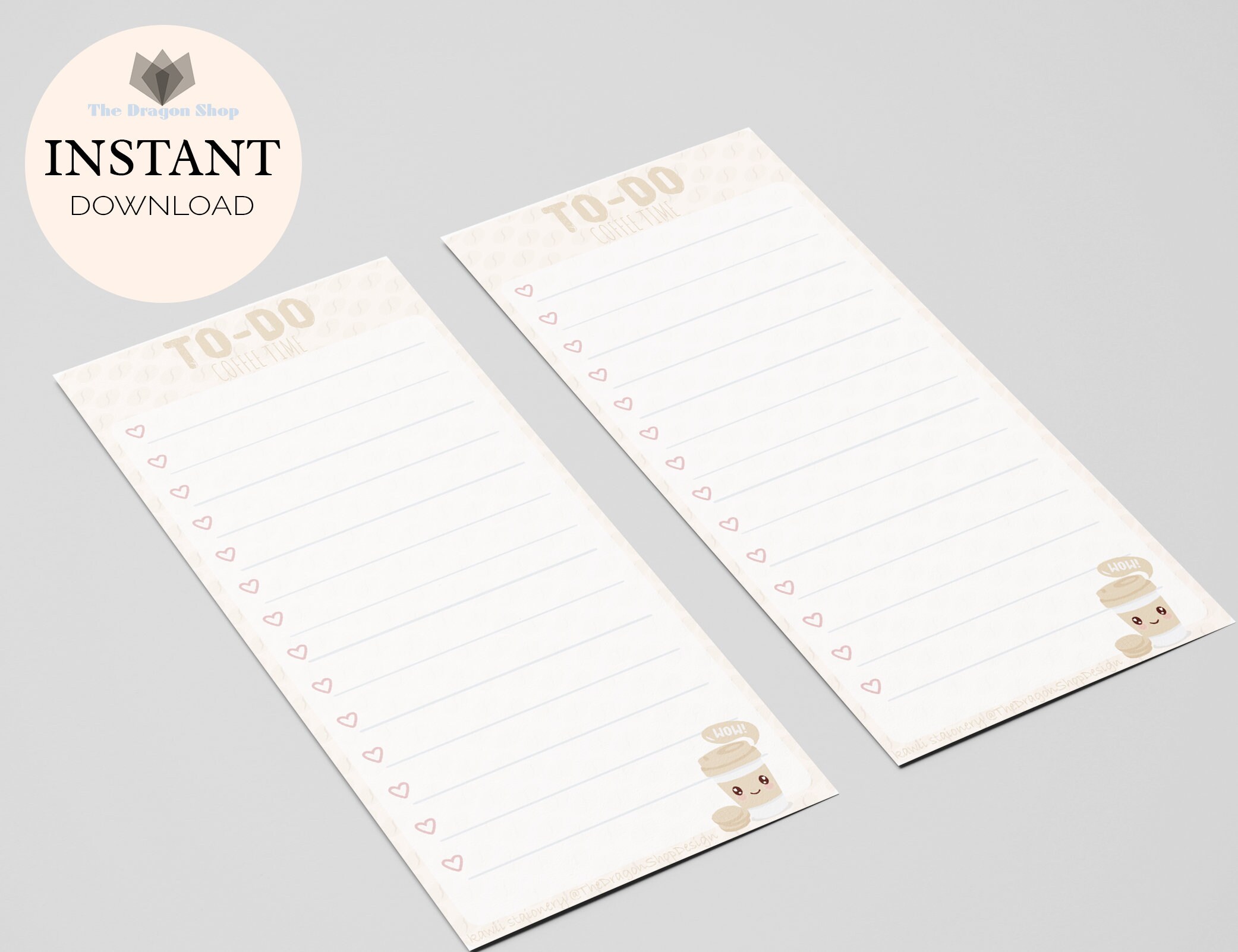 Kawaii Coffee To-do List /to Do Printable Checklist Pad - Etsy